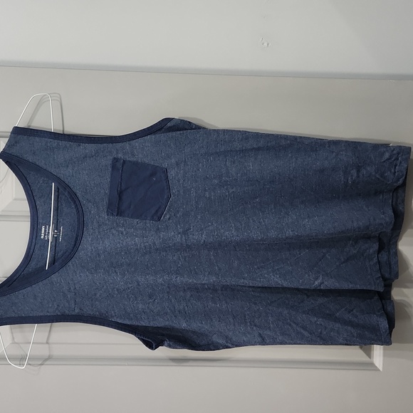 Old Navy | Shirts | Old Navy Navy Blue Pocket Muscle Tank Top Mens ...